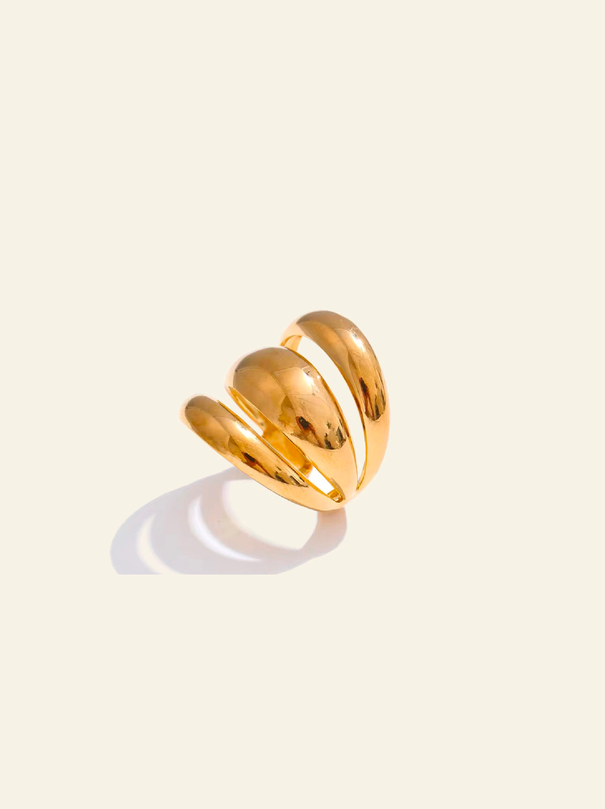 Serpentine Coil Ring – Adjustable 18K PVD Gold-Plated Statement Ring | ZULA